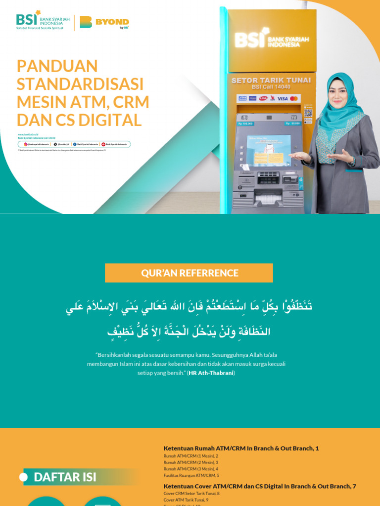 Booklet Panduan Standarisasi Mesin ATM, CRM Dan CS Digital 2025 | PDF