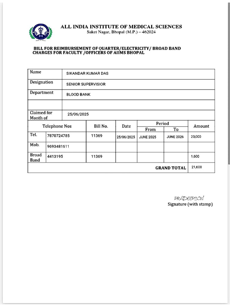 Quarter Allotment Bill | PDF