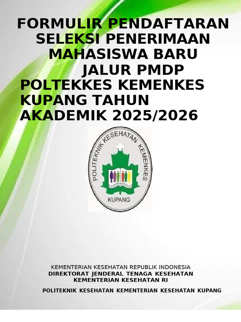 Formulir Pendaftaran Jalur PMDP 2025 | PDF