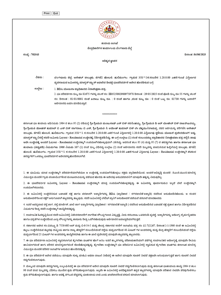 Conversion Copy Hulimangala Sy No.358-1 | PDF