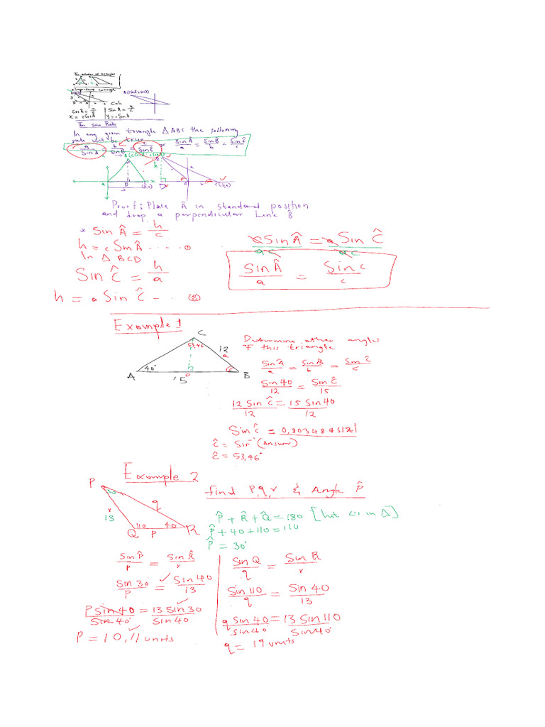 Introduction To Sine Rule | PDF