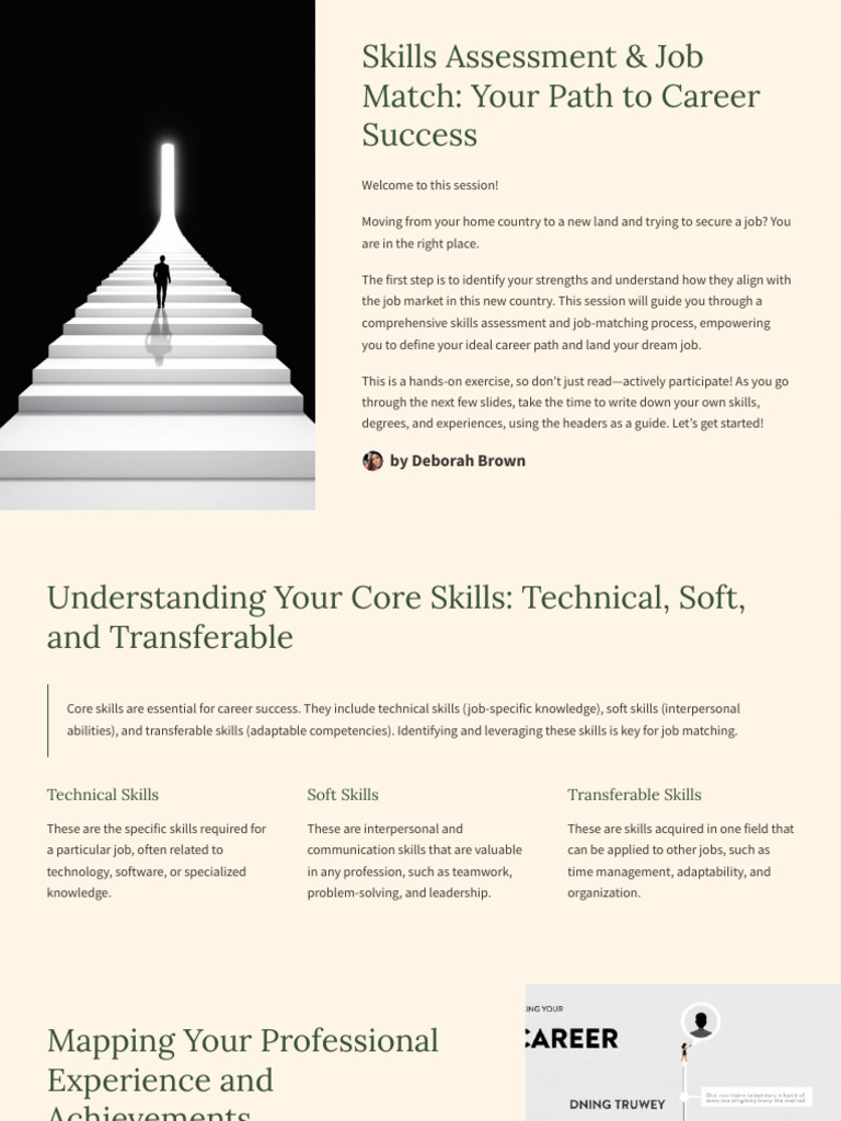 Skills Assessment for Career Success | PDF | Skill | Résumé