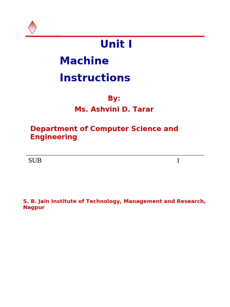 Memory Organization and Instruction Types | PDF | Bit | Central ...