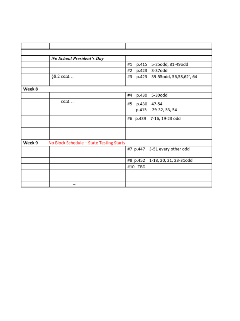 Algebra 2 Chapter 8 Homework Guide | PDF