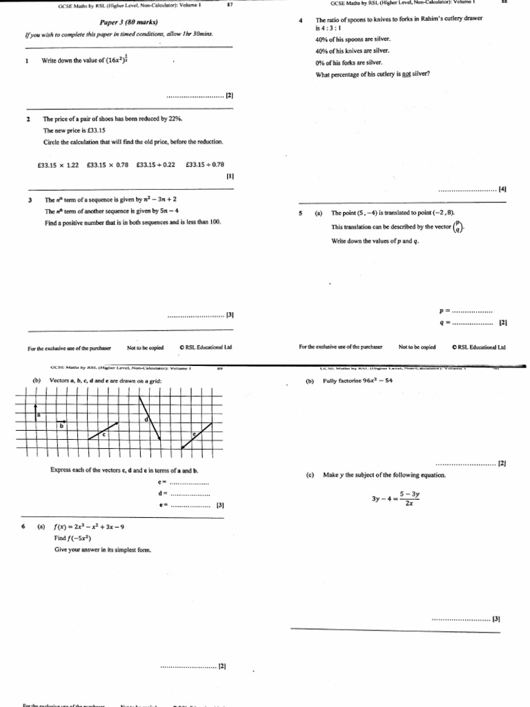 GCSE Paper 3 | PDF