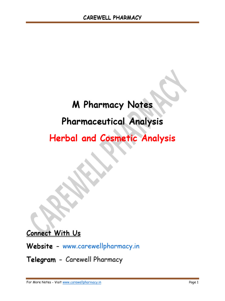 Hebal and Cosmetic Analysis | PDF | Systems Biology | Medicine