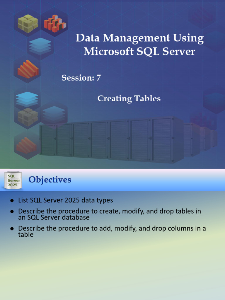 WEEK 7 Creating Tables | PDF | Table (Database) | Sql