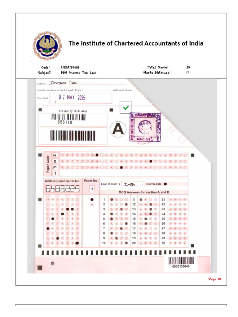 DMCI - RTI 3a Page For Answersheet | PDF | Taxation In The United ...