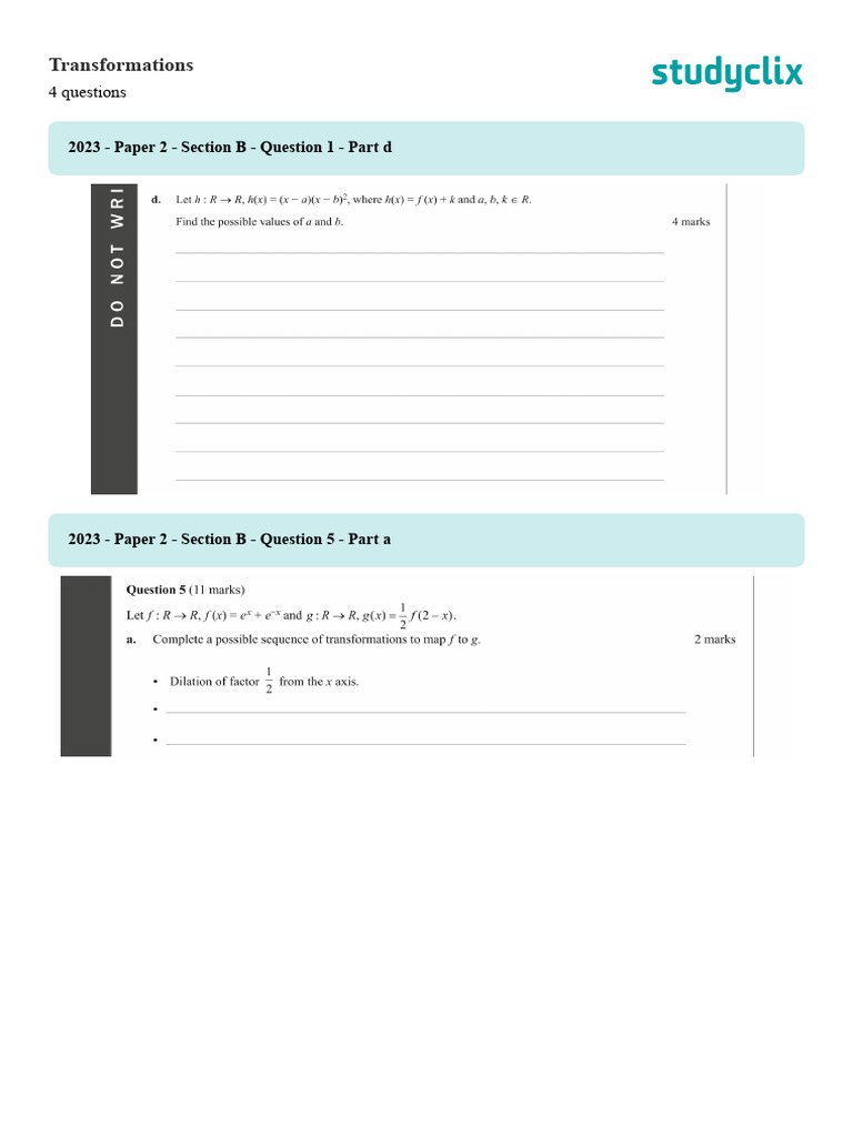 Transformations Questions | PDF