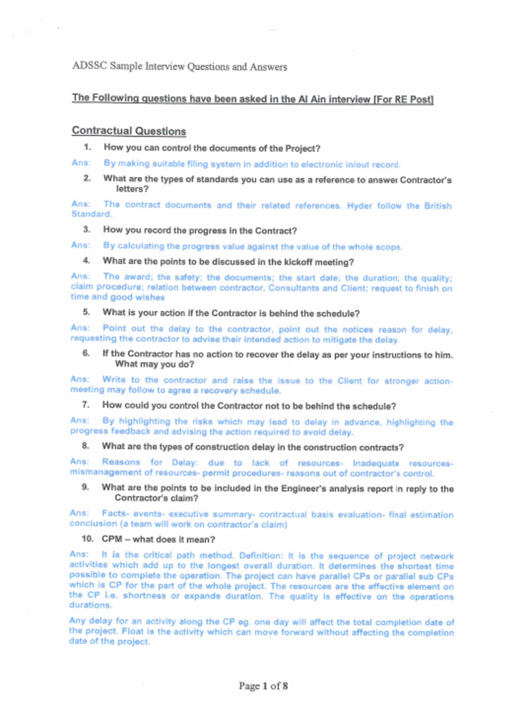 Interview Questions - RE | PDF