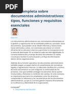 Documentos Administrativos QUE SON TIPOS Y EJEMPLOS | PDF | Administración Pública