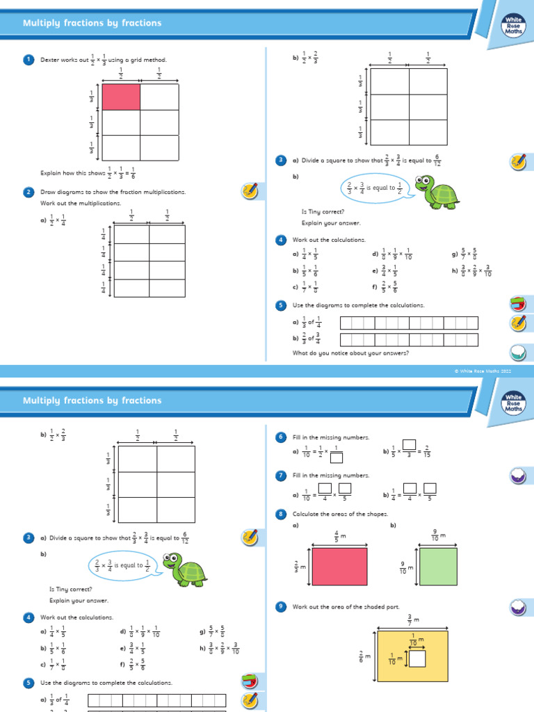 Multiply and Visualize Fractions | PDF | Multiplication | Mathematics