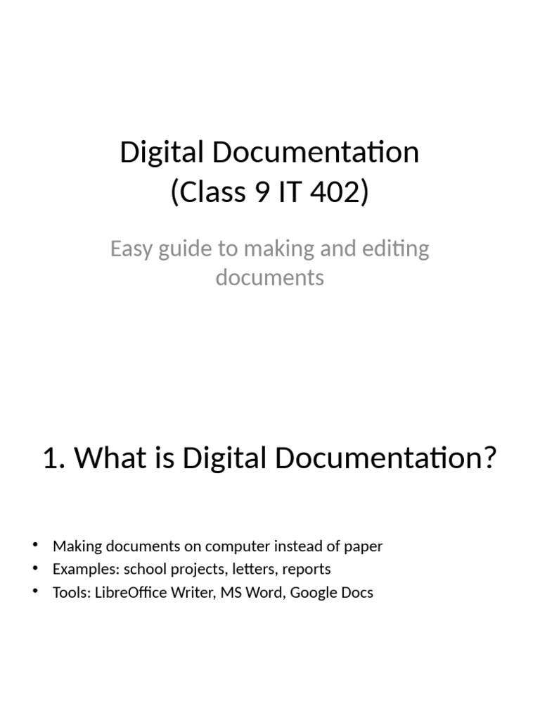 Easy Guide to Digital Documentation | PDF