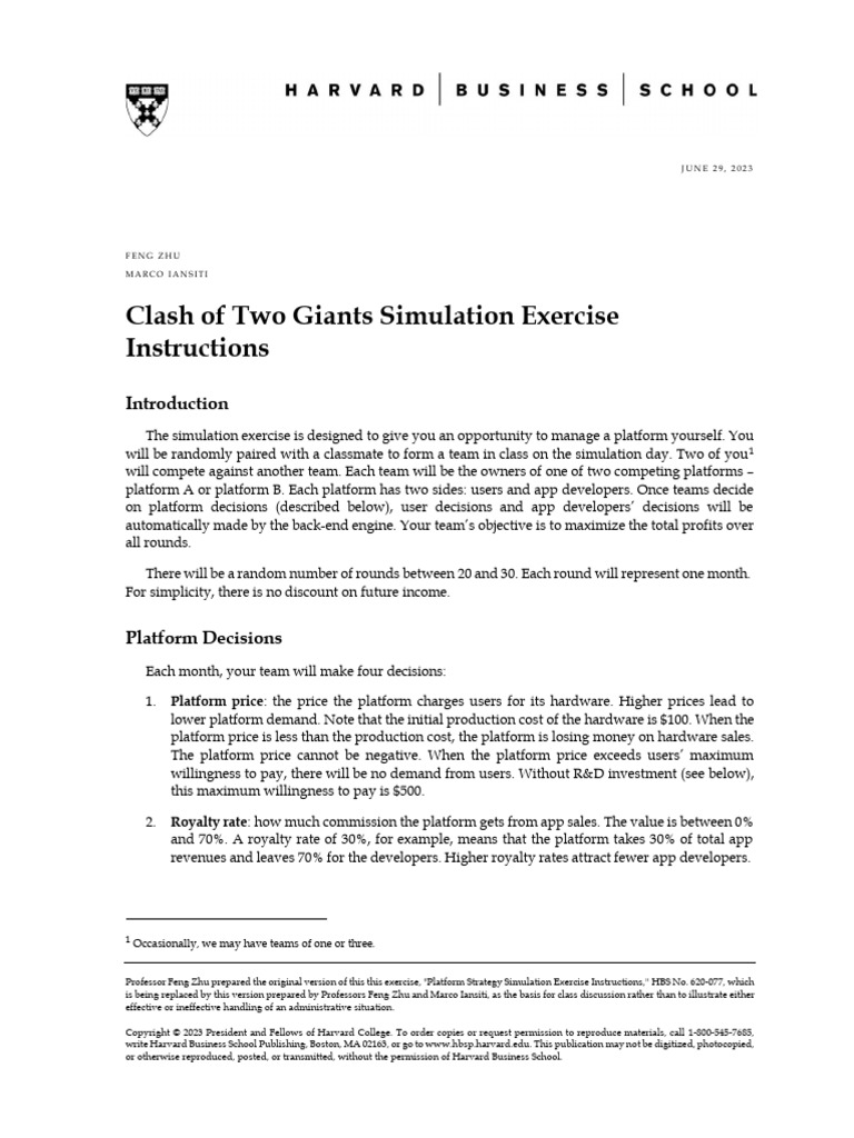 Clash of Two Giants Simulation Guide | PDF | Prices | Copyright ...