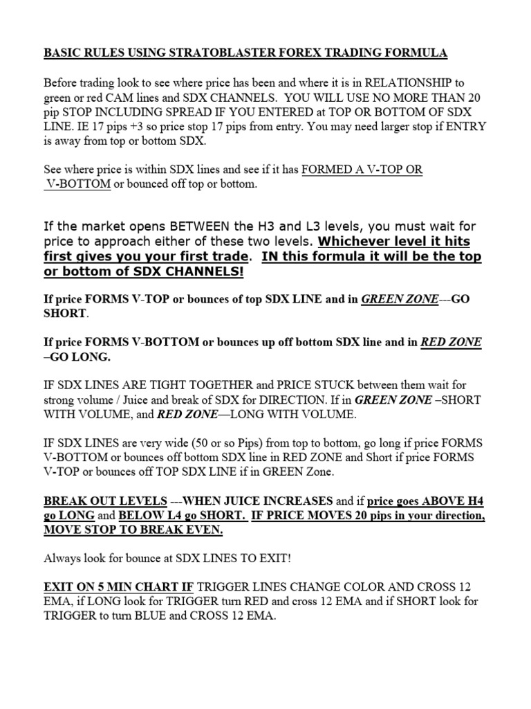 Stratoblaster Forex Trading Rules | PDF