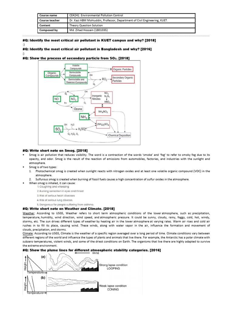 CE4241 ABM QB Solve Theory | PDF | Natural Environment | Physical Geography