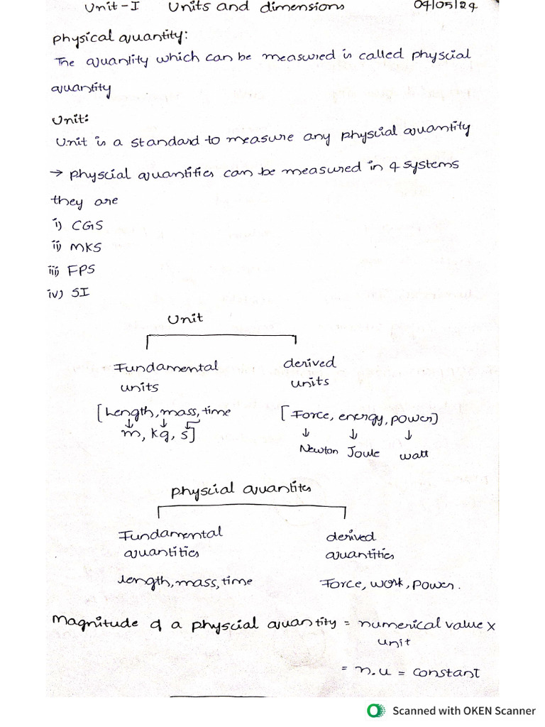 Units and Dimensions | PDF