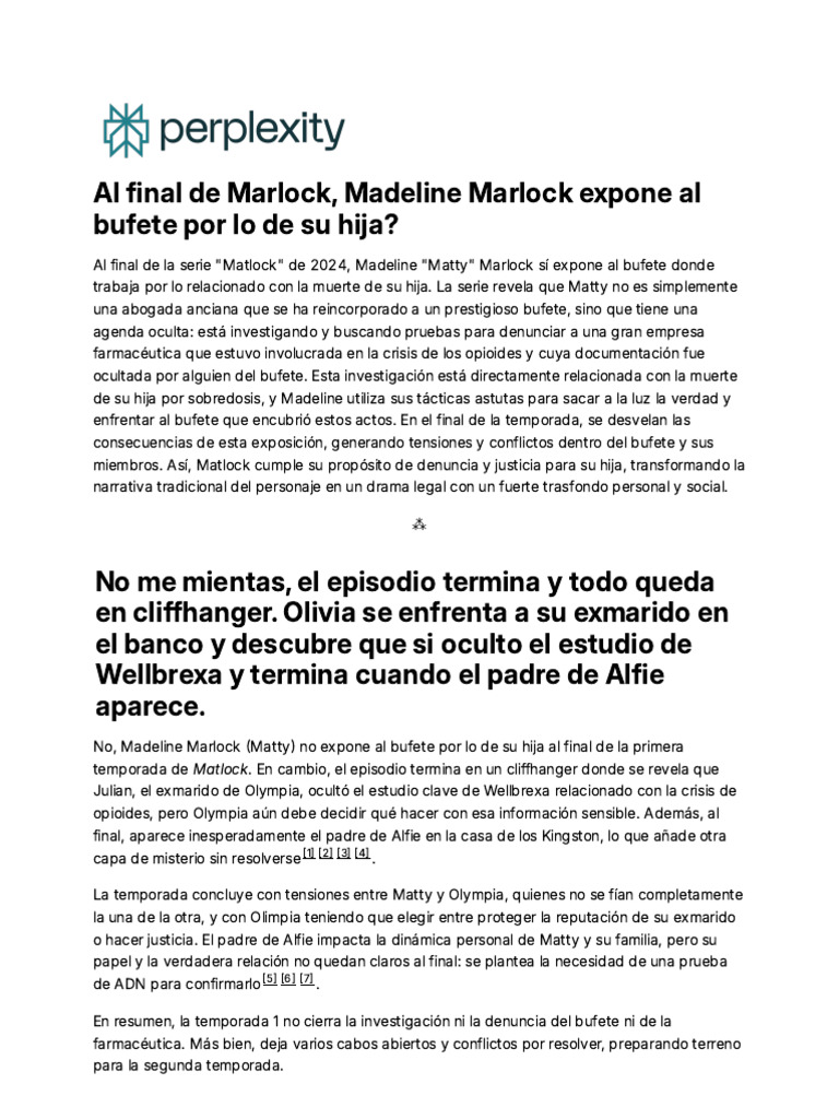 Al Final de Marlock, Madeline Marlock Expone Al Bu | PDF