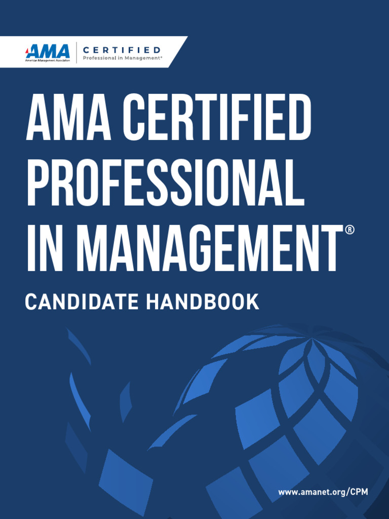 AMA Certified Professional in Management Guide | PDF | Communication ...