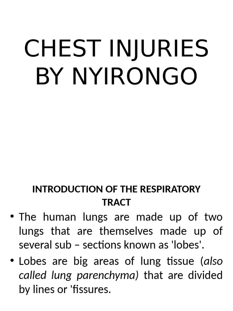 Chest Injuries | PDF | Lung | Respiratory Tract