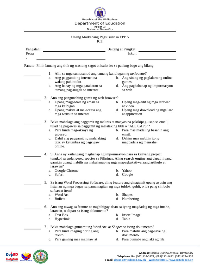 Epp5 TQ | PDF