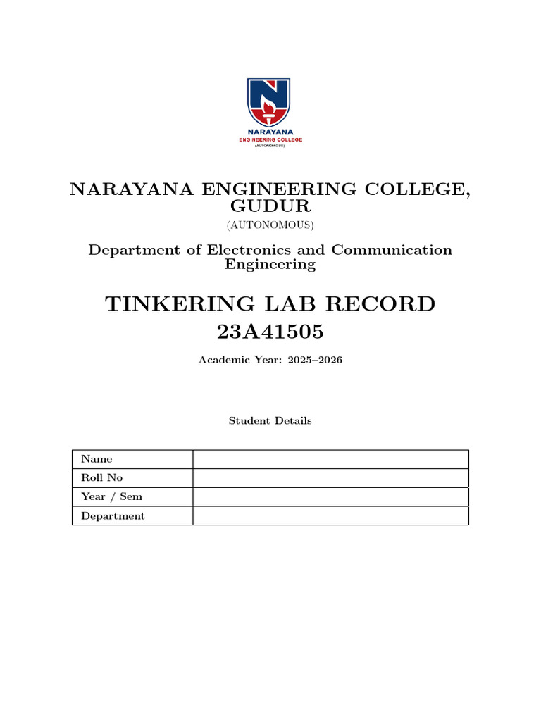 Tinkering - Manual Student Copy Print | PDF | Arduino | Series And Parallel Circuits