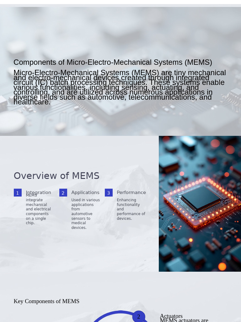 Key Components of MEMS Devices | PDF | Physical Sciences | Applied And ...