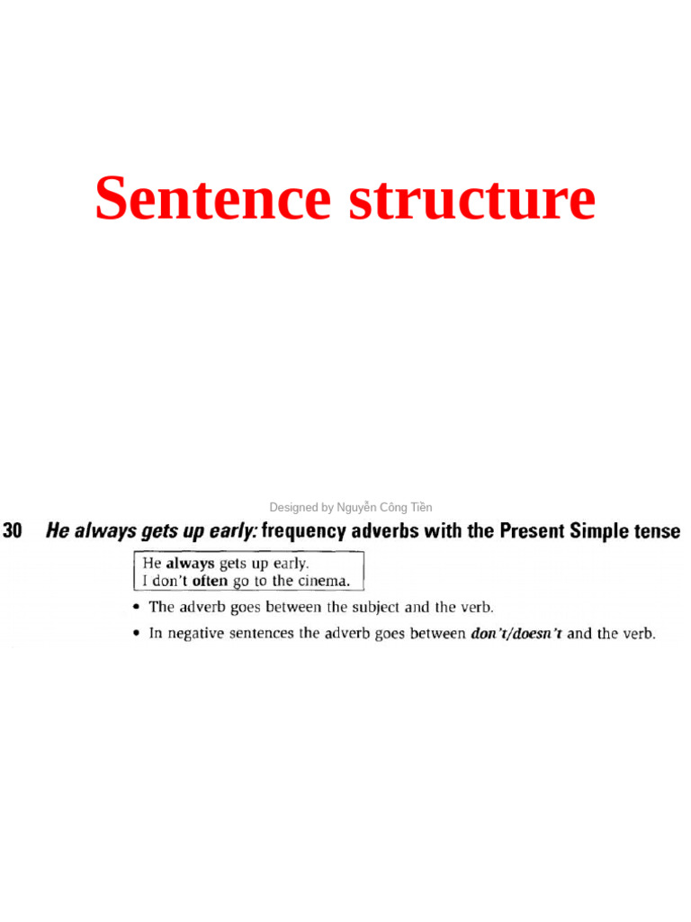 Sentence Structure Practice Exercises | PDF