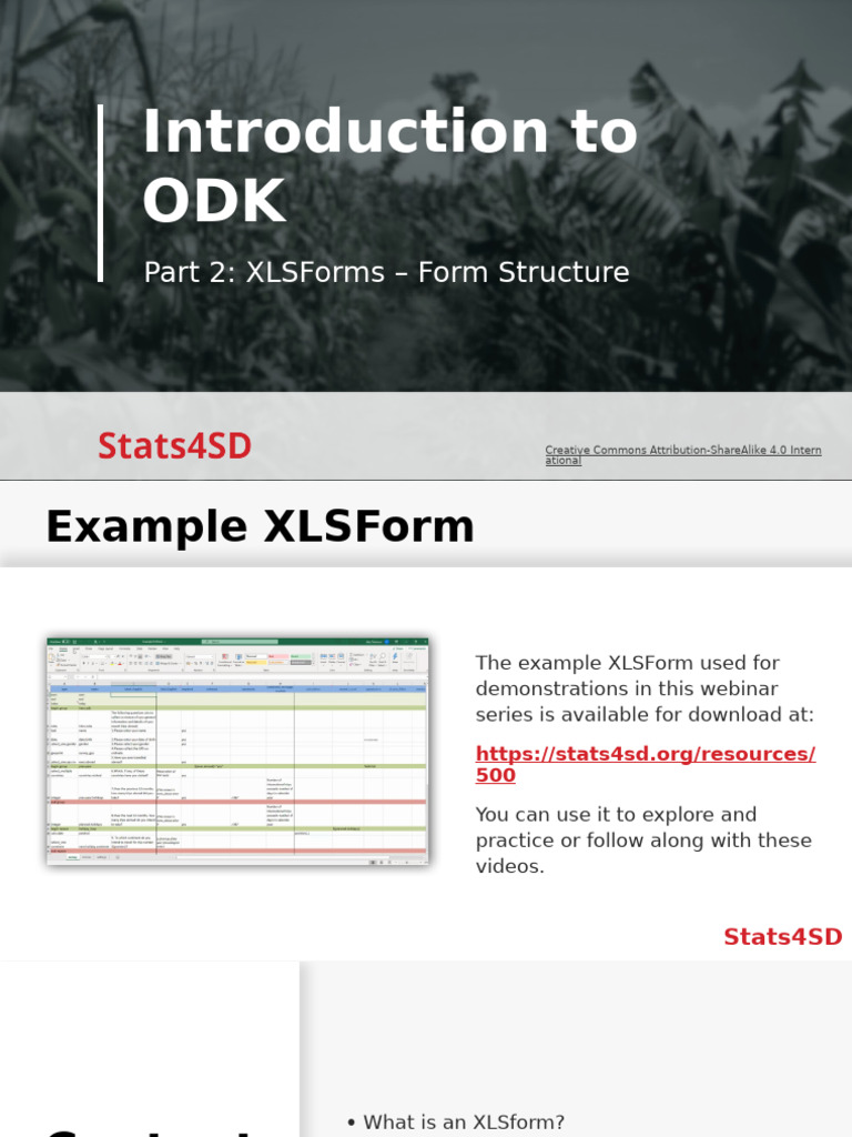 Introduction To ODK - Part 2 XlsForms - Form Structure | PDF | Microsoft Excel | Computing