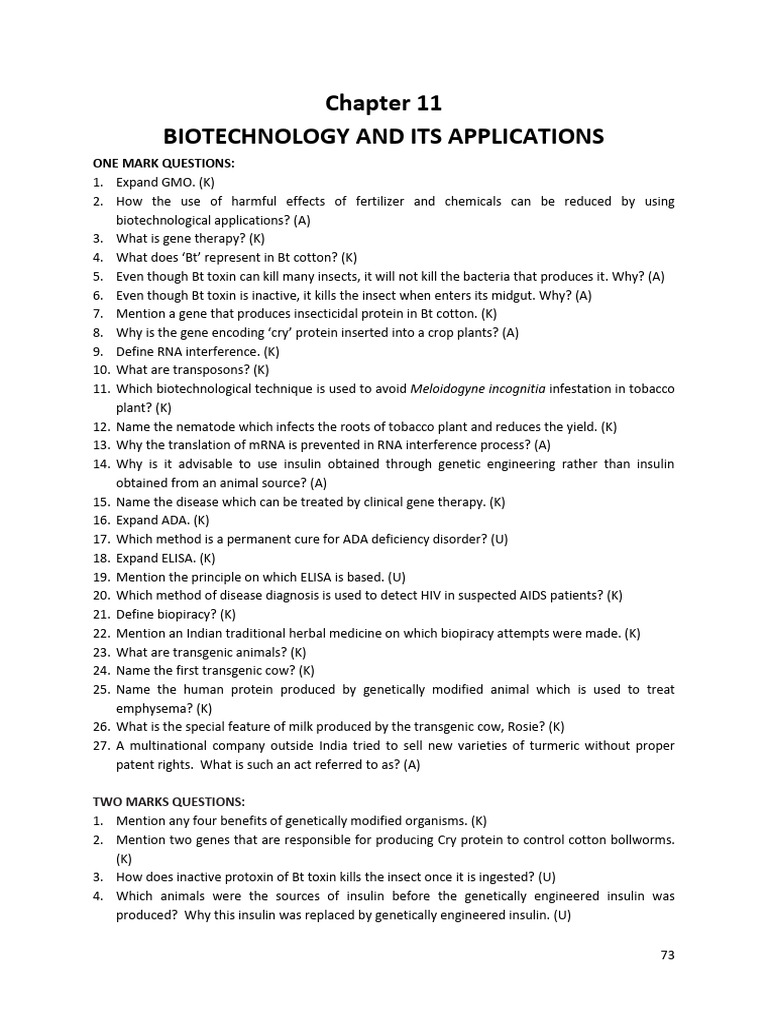 Biotechnology and Its Applications | PDF | Genetically Modified ...