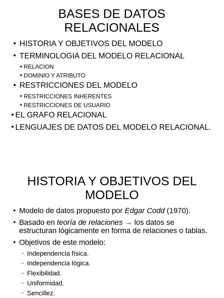 Tema_3_BDRelacionales | PDF | SQL | Base de datos relacional