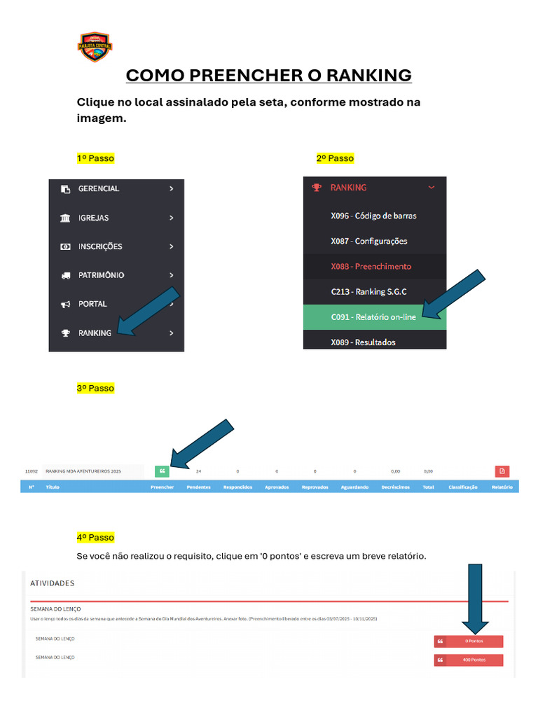 Como Preencher o Ranking | PDF
