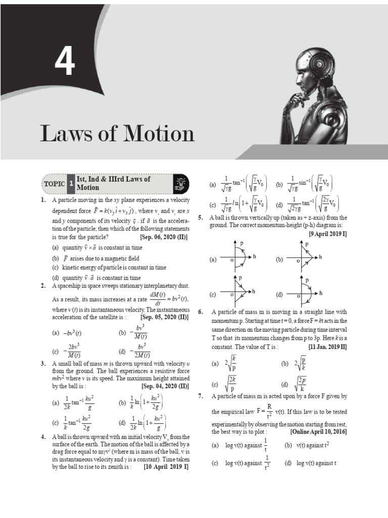 Laws of Motion Practise 2 | PDF | Force | Tension (Physics)