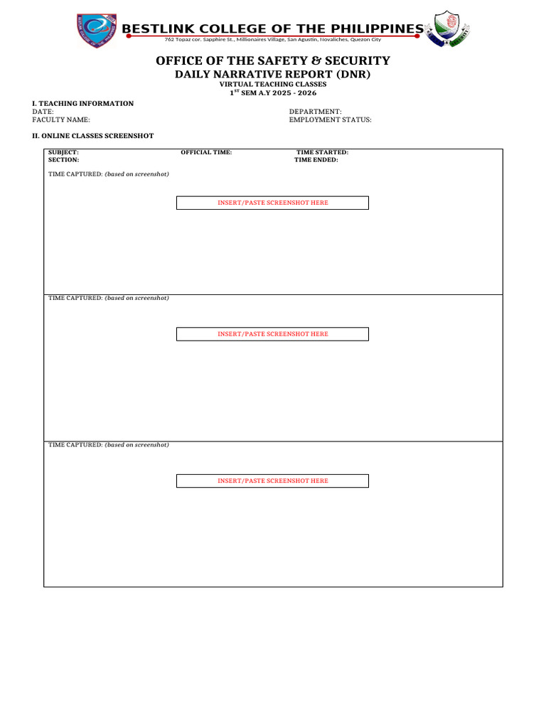 DAILY-NARRATIVE-REPORT-2025 | PDF