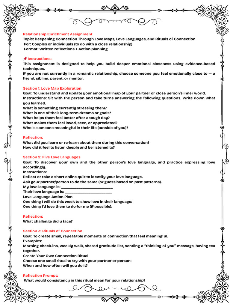 Couples Therapy Assignment | PDF