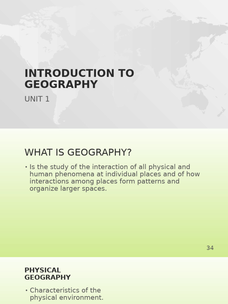 CHAPTER 1. Introduction To Geography | PDF | Geography | Earth Sciences