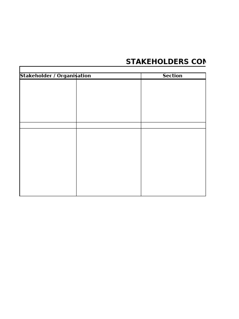 Stakeholder Consultation Comments Sheet | PDF
