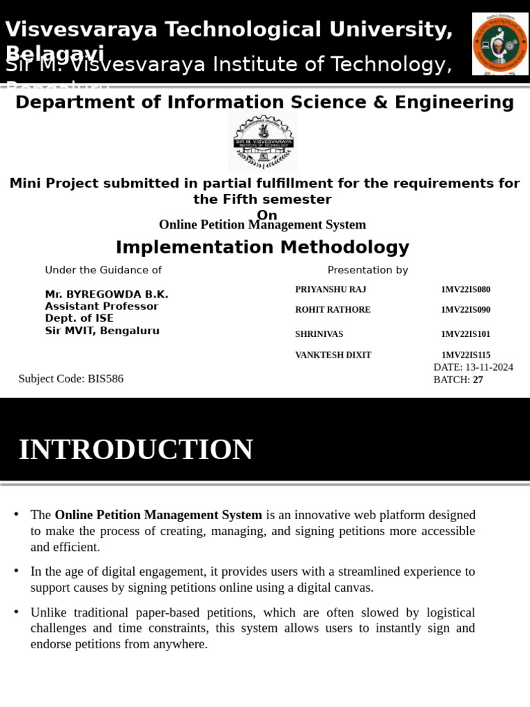 Mini Project Presentation | PDF | Java Script | Databases