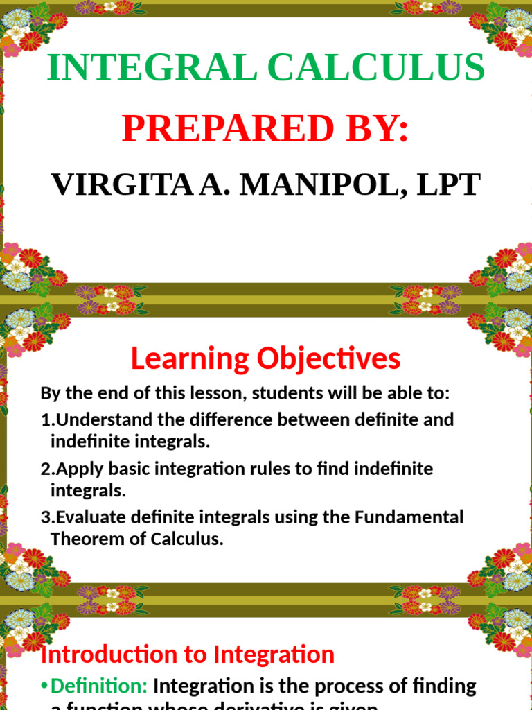 Calculus 1-Ppt Final | PDF