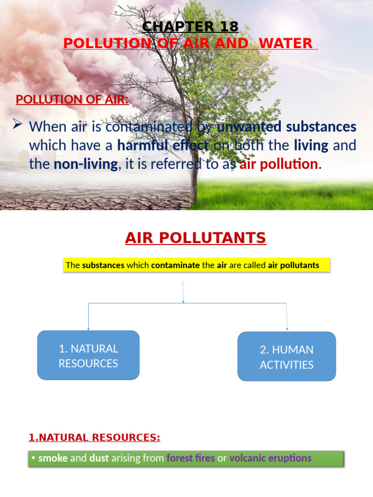 Air and Water Pollution Overview | PDF | Air Pollution | Atmosphere Of ...