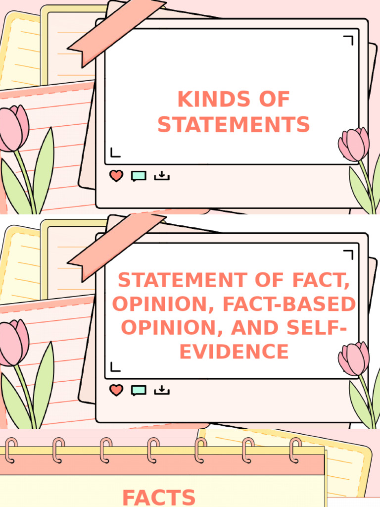 Q2 1 Statement of Fact Opinion Fact Based Opinion Self Evidence | PDF | Evidence