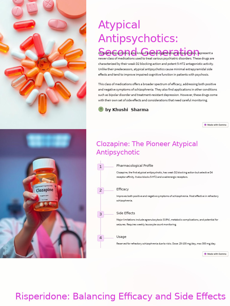 Atypical Antipsychotics Second Generation | PDF | Atypical ...