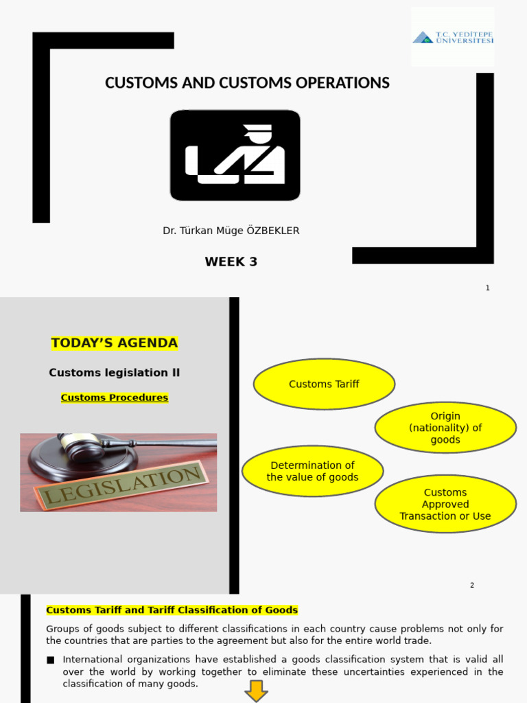 WEEK 3-Customs and Customs Operations | PDF | Customs | Prices
