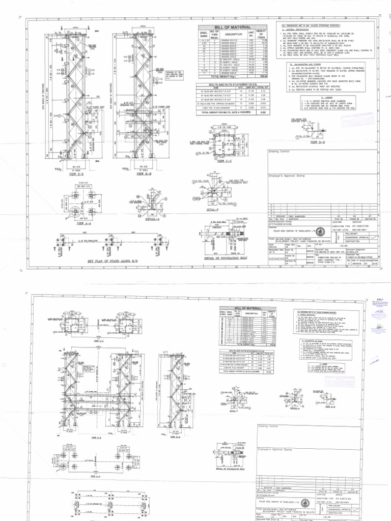 230kv Fabrication Drawings For CT, CVT, La, Bpi, DBR Iso0e DBR Iso1e ...