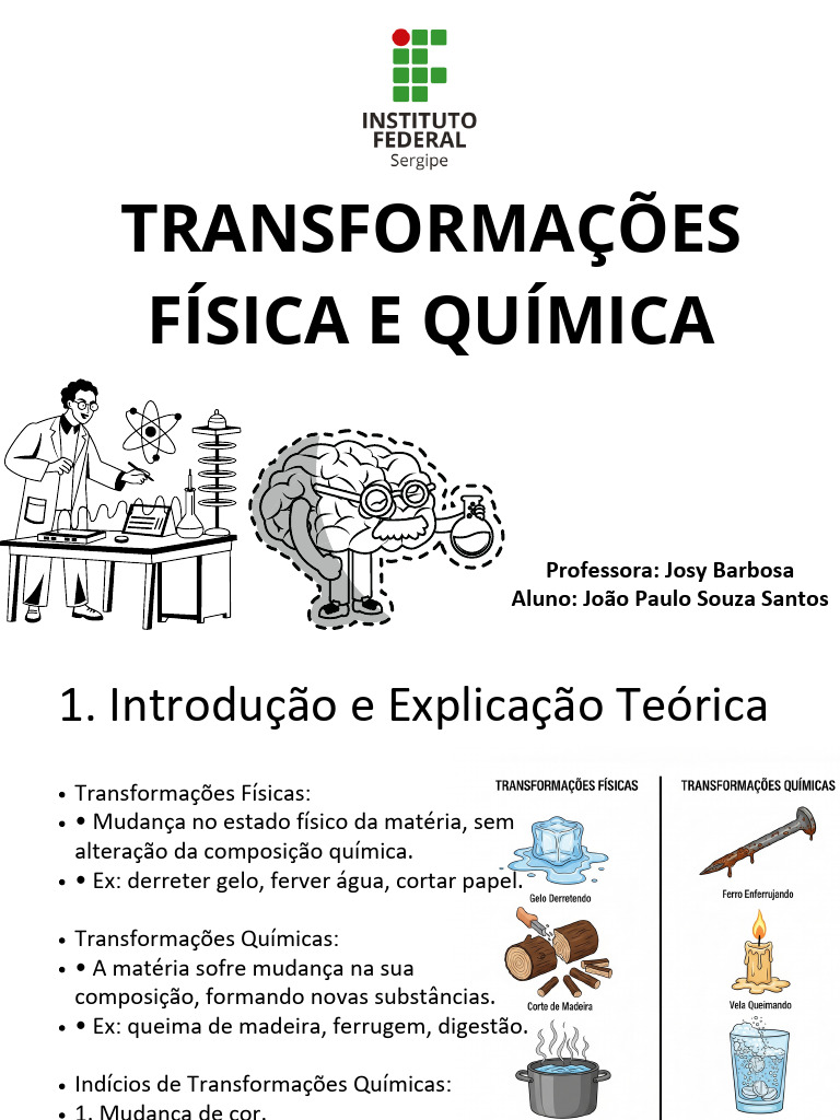 Transformações Físicas e Químicas - PPTX 20250721 155433 0000 | PDF