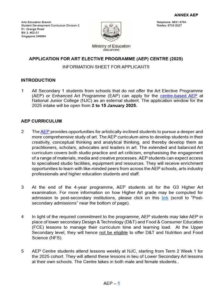 AEP Application Guide for 2025 | PDF | Learning