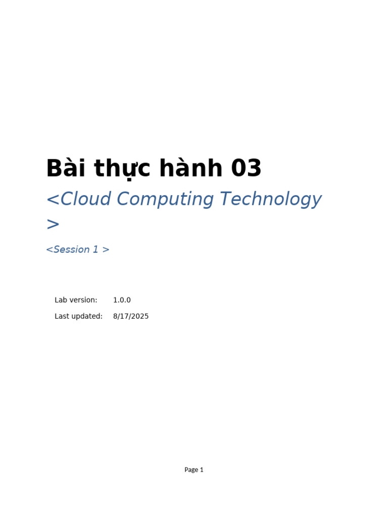 Lab 03 - Deployment Models - Creating AWS VPC | PDF