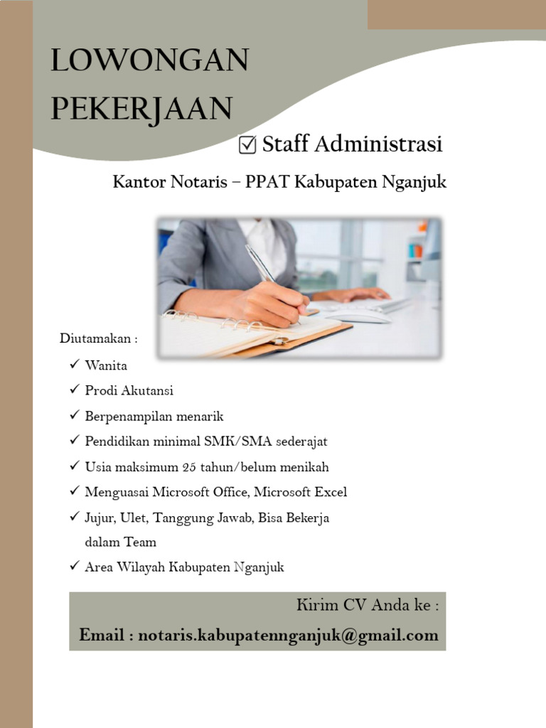 Loker Staff Administrasi | PDF