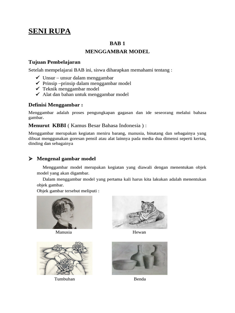 Seni Rupa-Menggambar Model | PDF