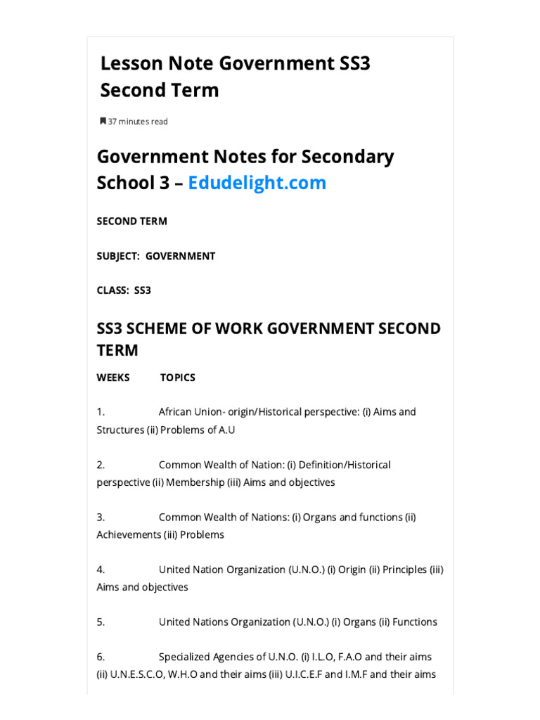 SS3 Government 2nd Term Note | PDF | Dominion | British Empire